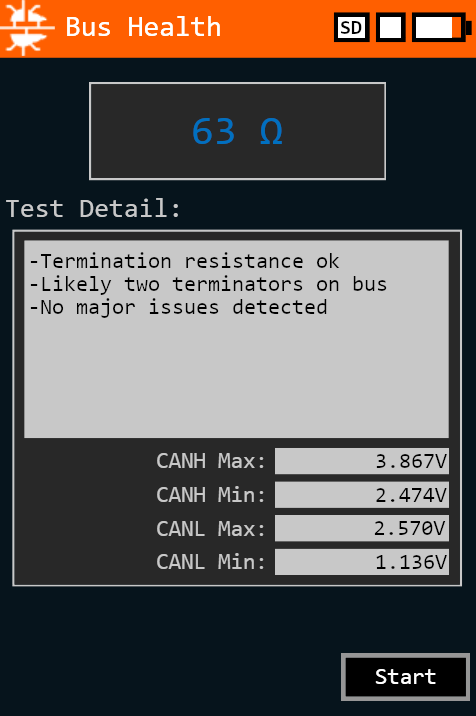 Bus Health (Physical Checks) | CAN Bus Debugger Docs